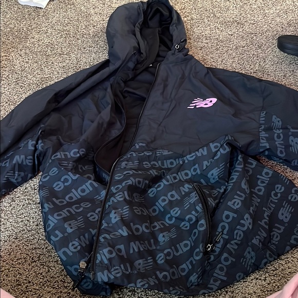New Balance | Jackets & Coats | New Balance Black Puffer Jacket With ...